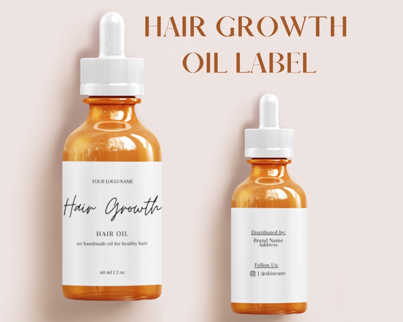 Hair Growth Oil Label, Product Labels,product Label Template Bottle ...