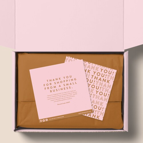 Thank You Card Template Business Card Editable Serum Card - Etsy