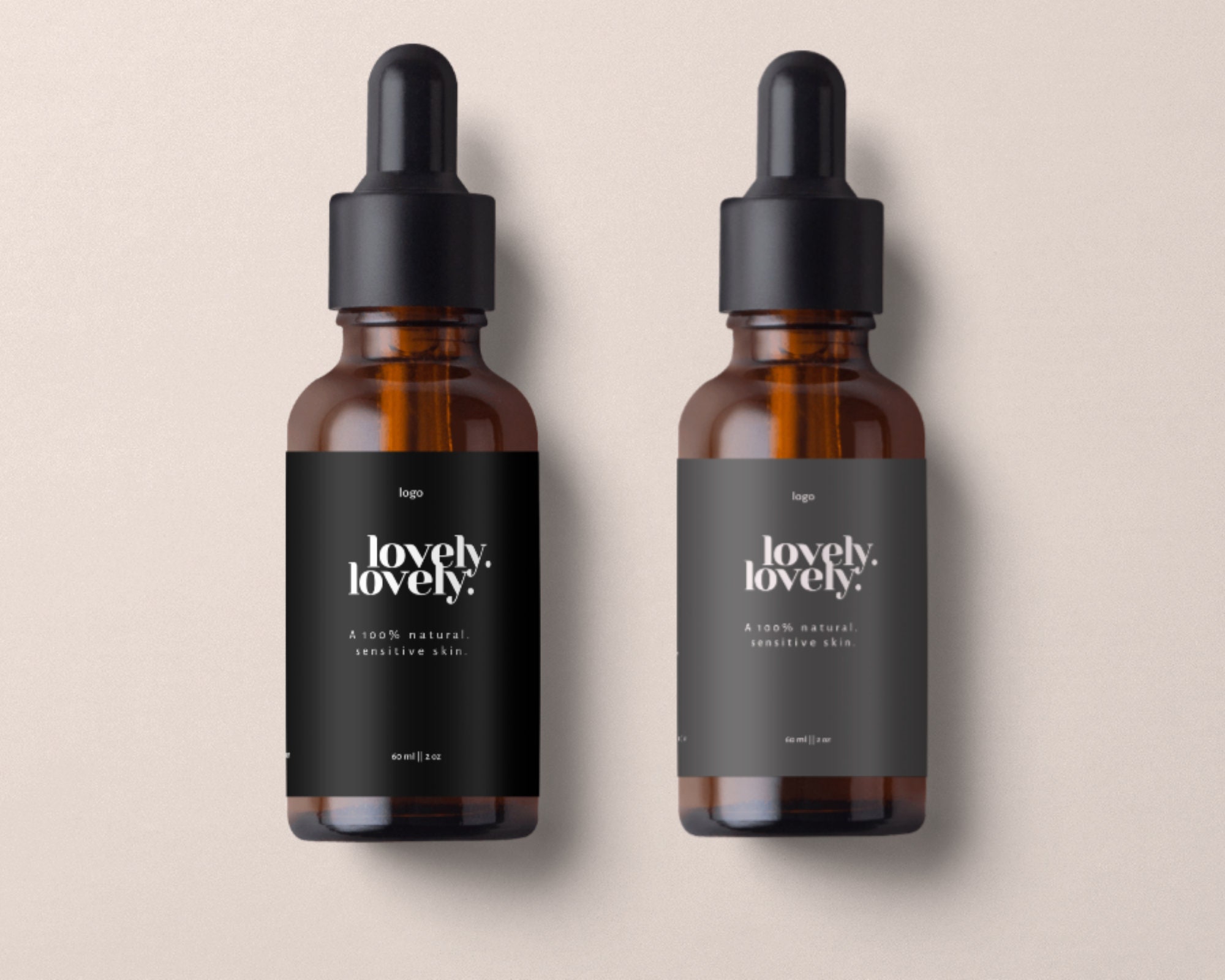 Skin Care Label Template, Skincare Product Label, Serum Label ...