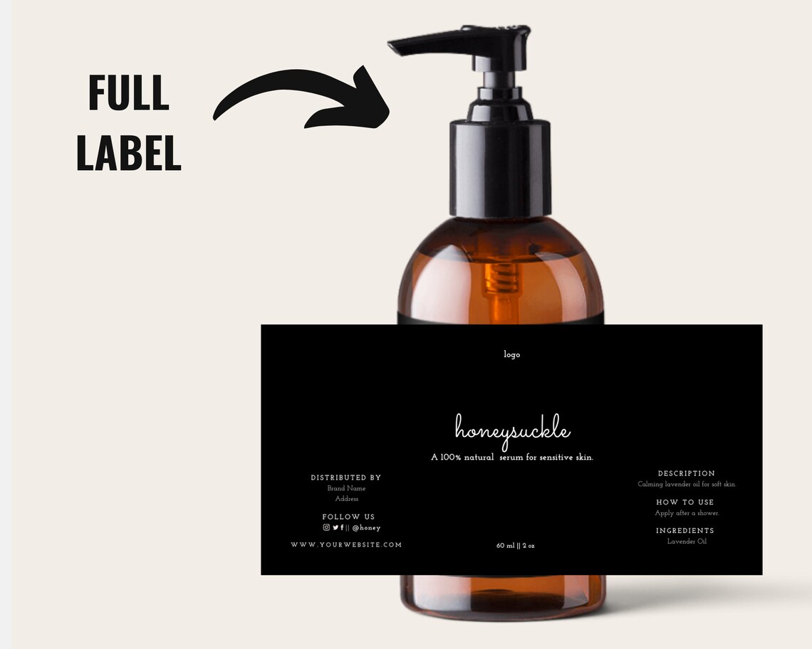 Skin Care Product Label Design, Skincare Labels, Hair Oil Label ...