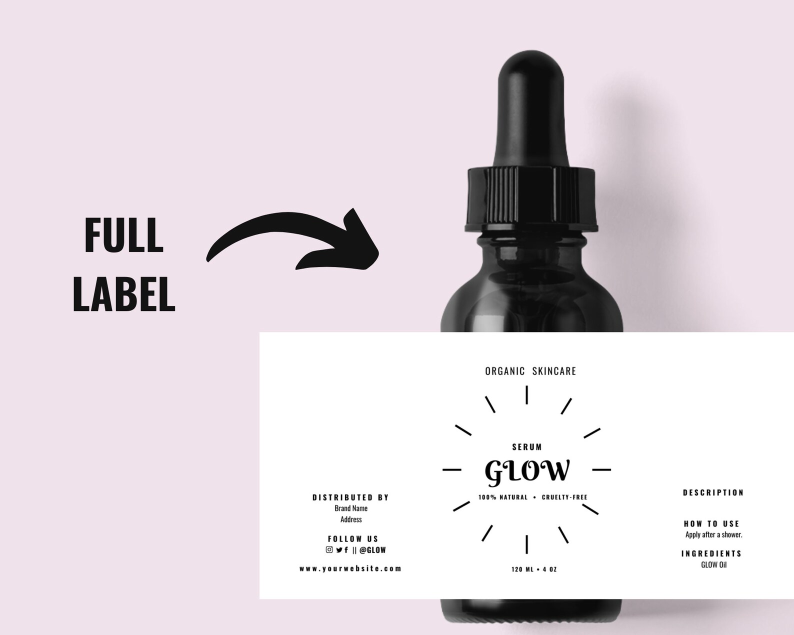 Skincare Product Label Label for Bottle Essential Oil Label | Etsy