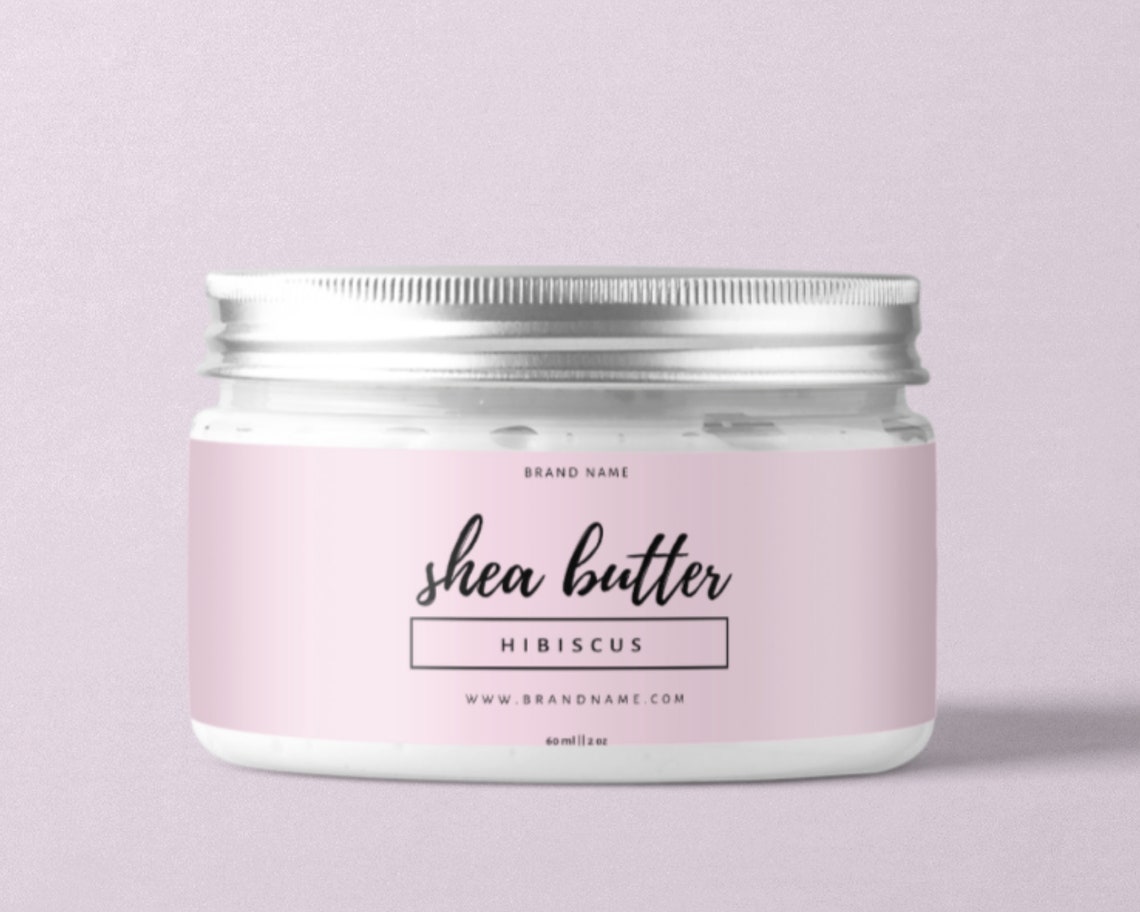 Body Butter Jar Label Design, Editable Skincare Body Label,product ...