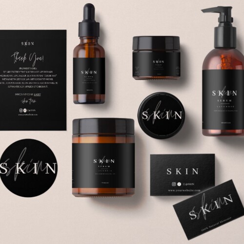 Skin Care Product Label Templateskincare DIY Logoeditable | Etsy