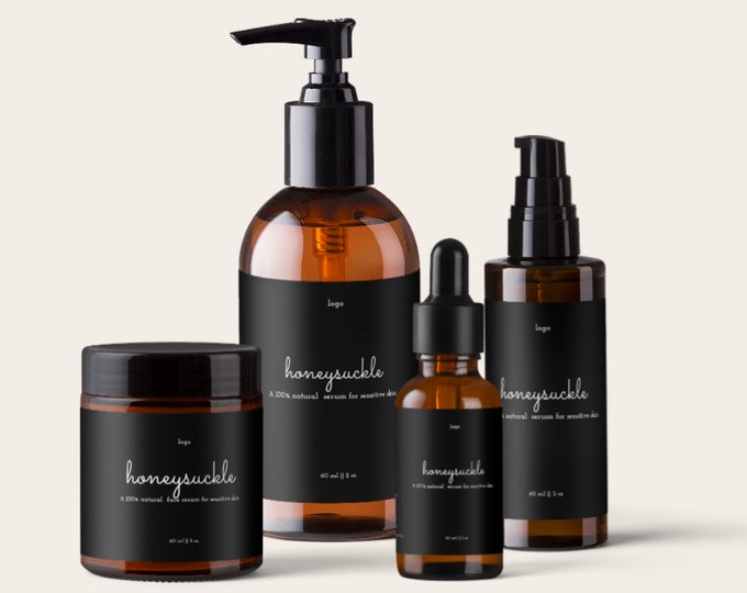 Skin Care Product Label Design Skincare Labels Hair Oil | Etsy