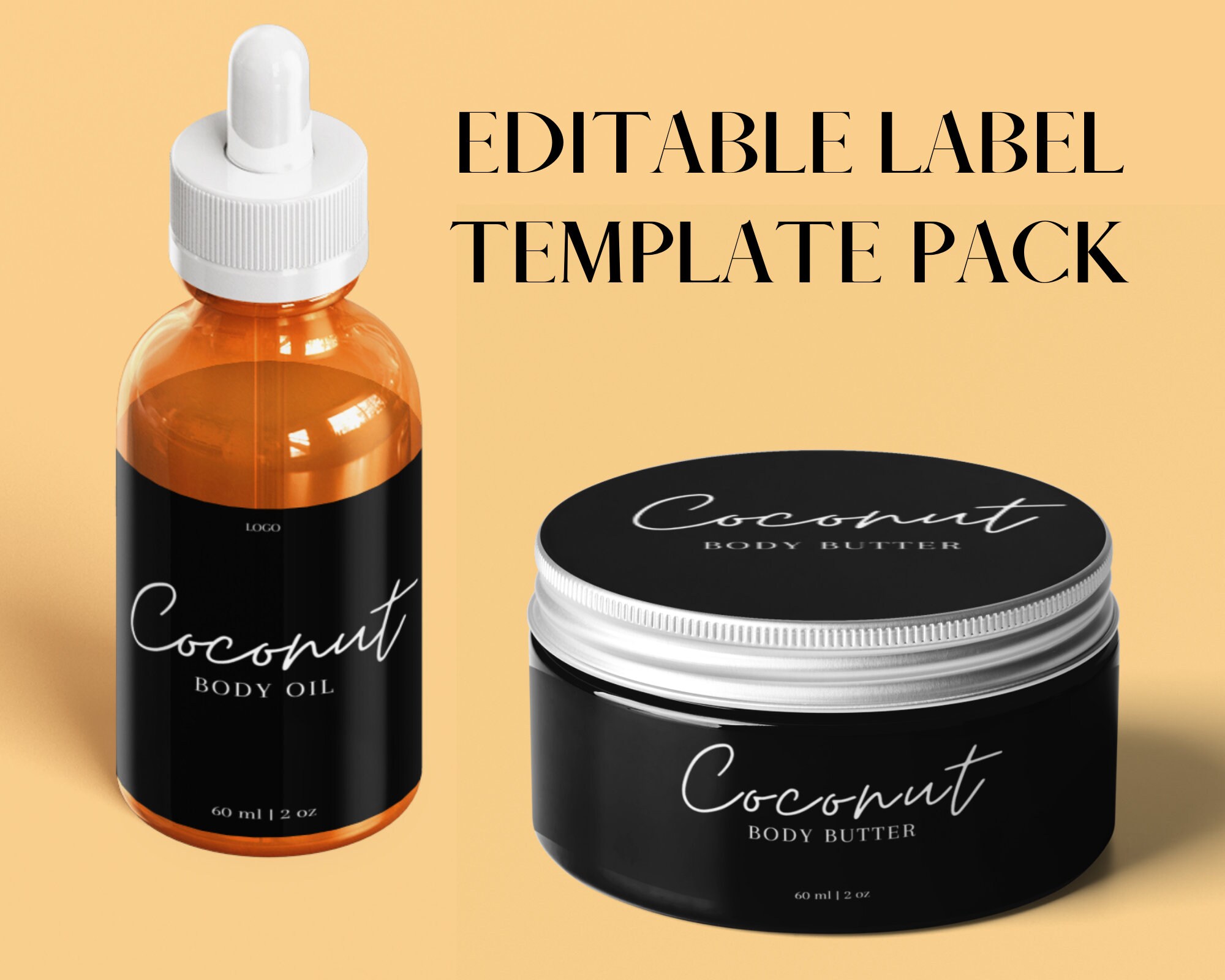 Skincare Label Pack Product Labelsproduct Label Template | Etsy