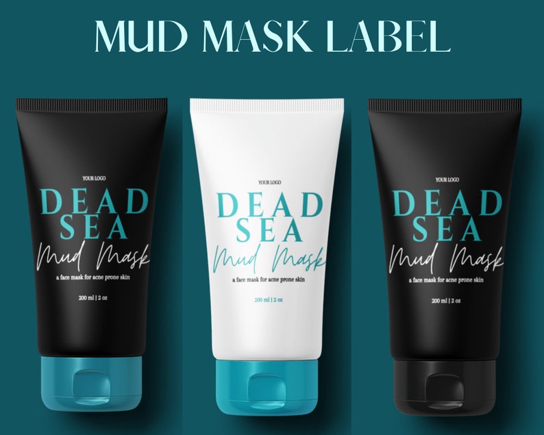 Face Mask Label Product Labelsproduct Label Template Jar - Etsy