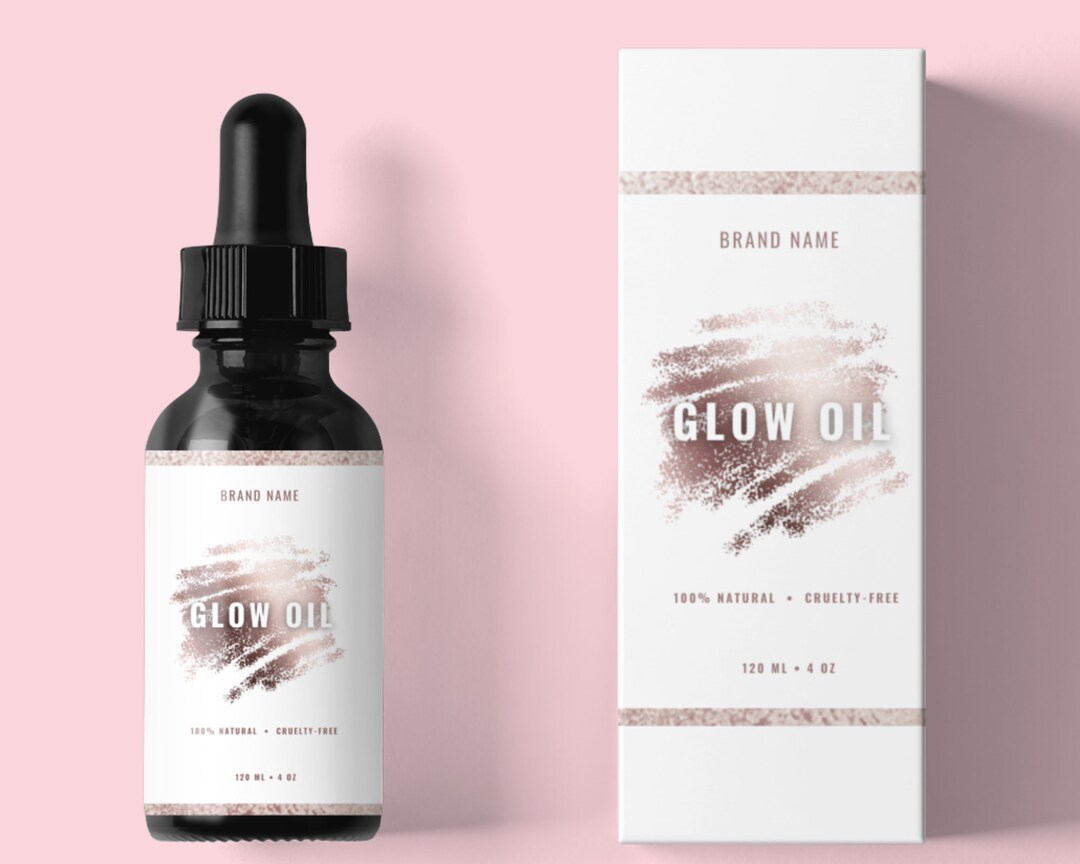 Skincare Product Label,essential Oil Label, Editable Serum Label ...