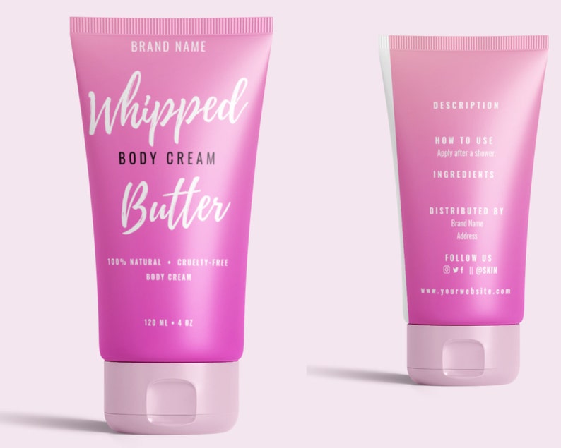 Skincare Label, Body Product Label, Body Lotion Label, Editable Body ...