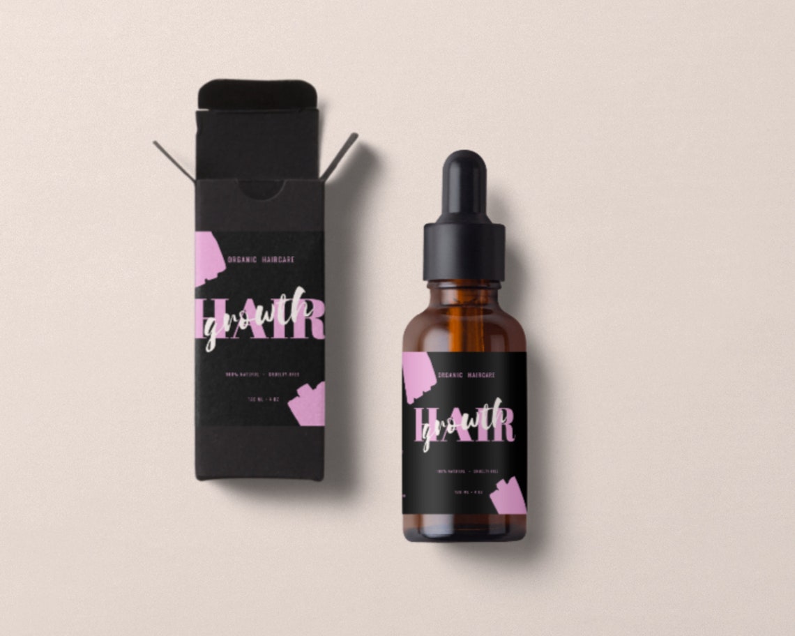 Hair Growth Oil Label Template Hair Product Labels Editable - Etsy