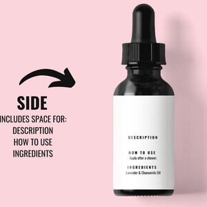 Body Product Label,essential Oil Label, Editable Serum Label,product ...
