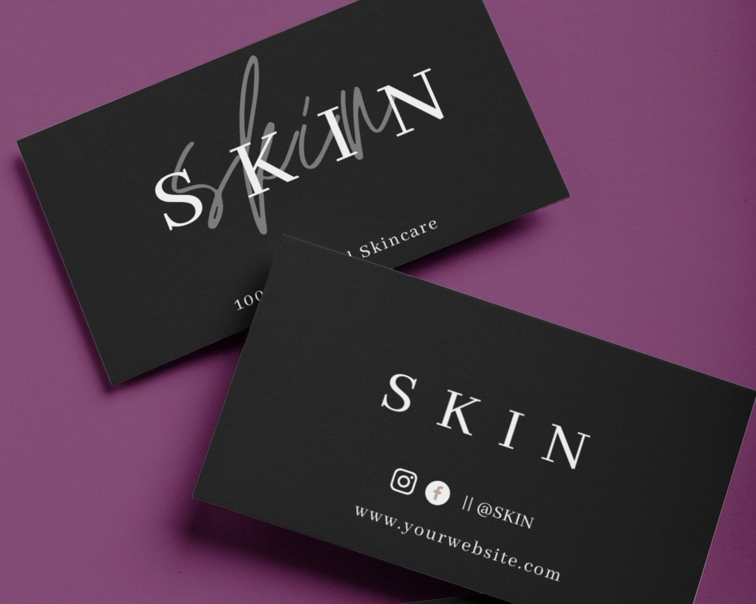 Business Card Template, Business Card, Editable Serum Card, Skincare ...