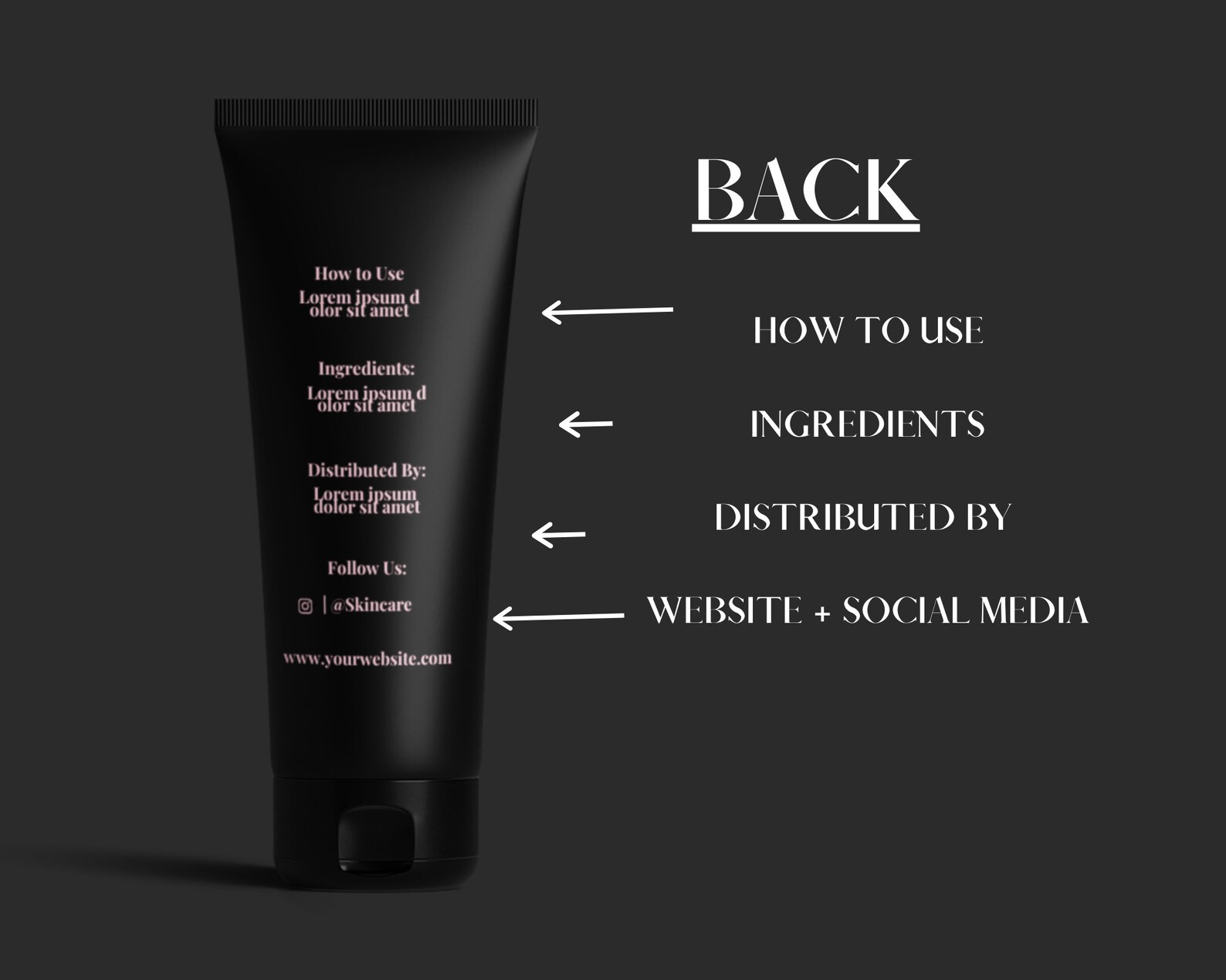 Body Lotion Label Product Labelsproduct Label Template - Etsy