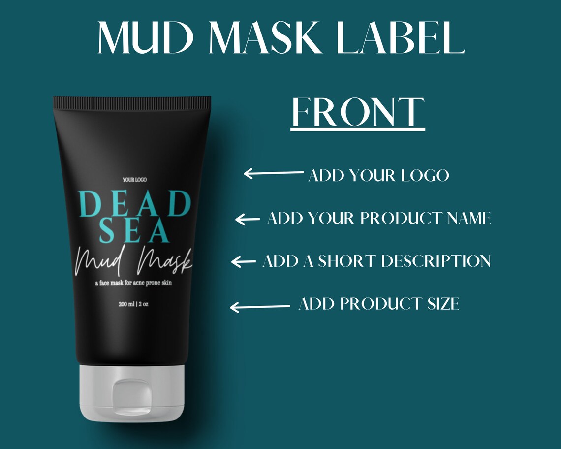Face Mask Label Product LabelsProduct Label Template Jar - Etsy