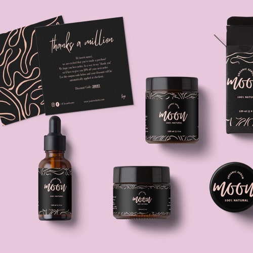 Skin Care Product Label Templateskincare DIY Logoeditable | Etsy