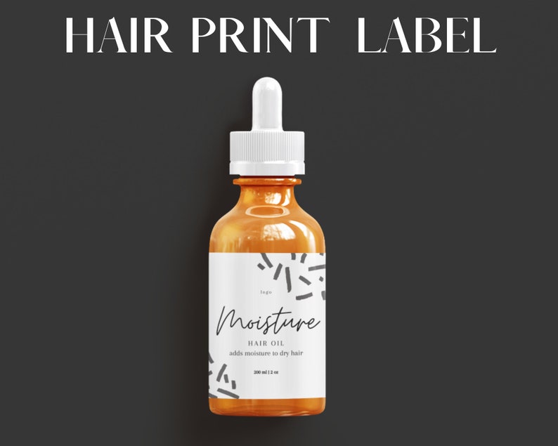 Hair Growth Oil Label, Skincare Product Labels,product Label Template ...