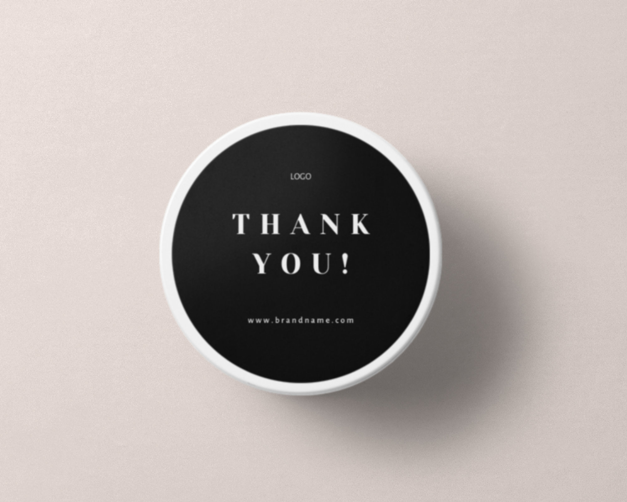 Editable Thank You Circle and Square Sticker Label Template, Printable ...