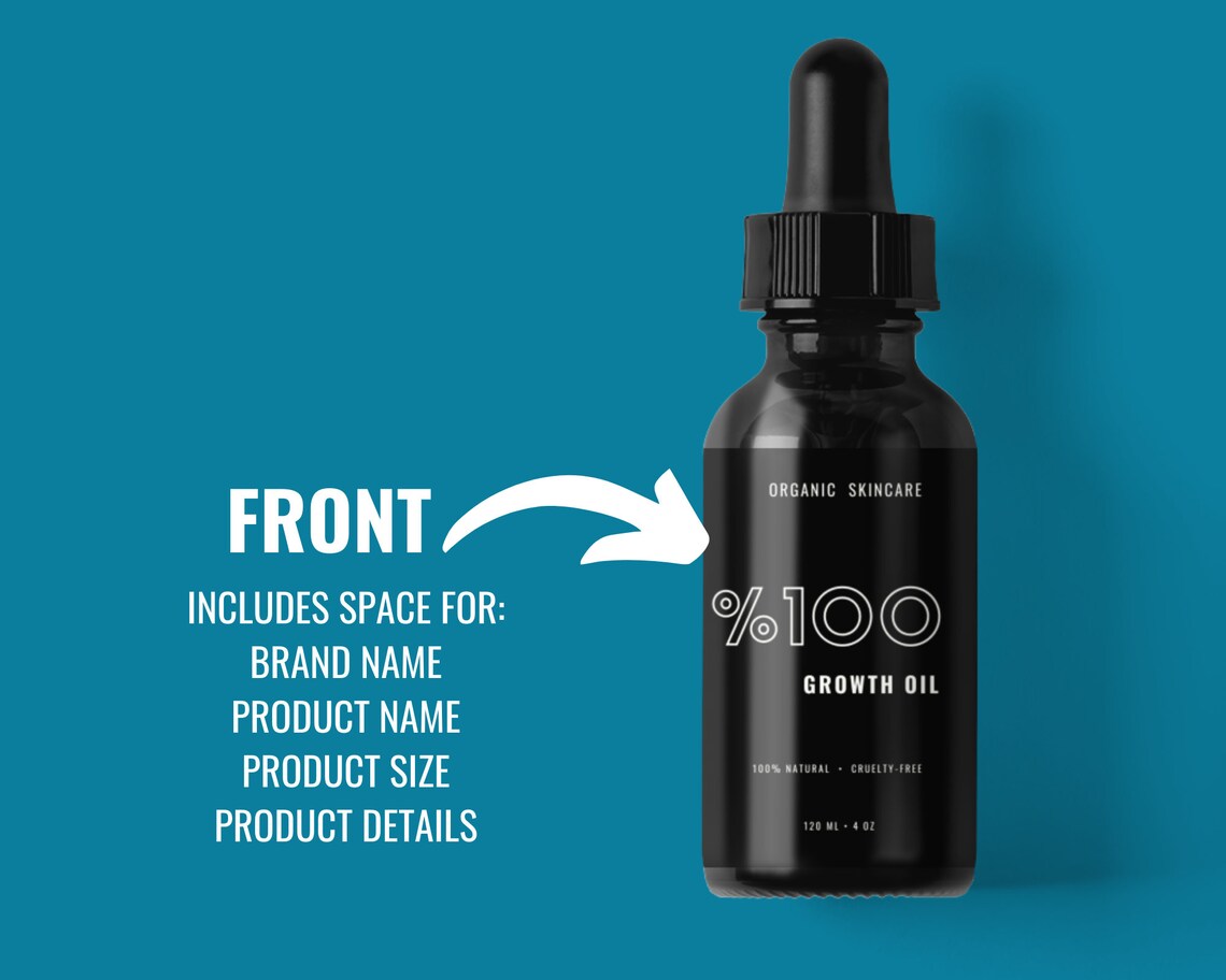 Hair Growth Oil Label Product Labelsproduct Label Template - Etsy