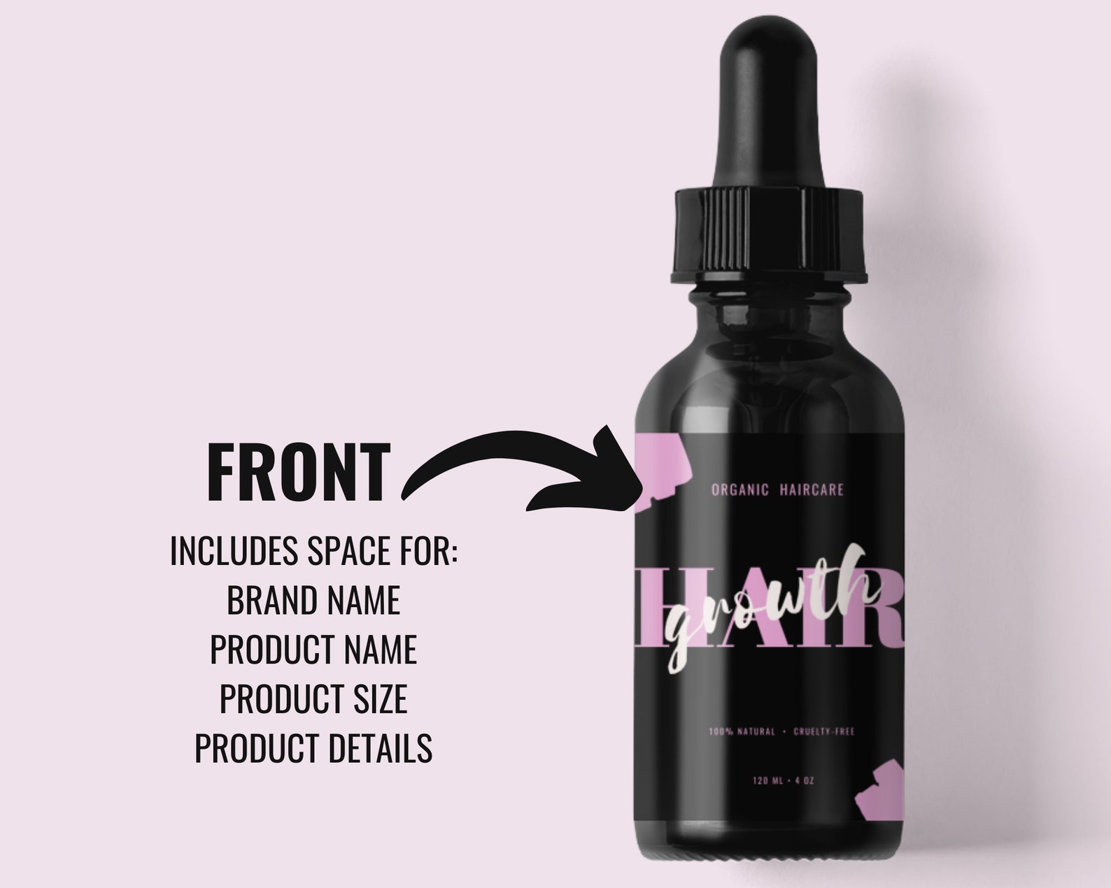 Hair Growth Oil Label, Hair Product Labels, Label for Bottles, Product ...