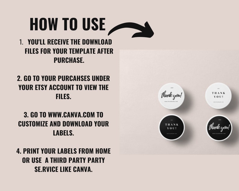 Editable Thank You Circle and Square Sticker Label Template, Printable ...