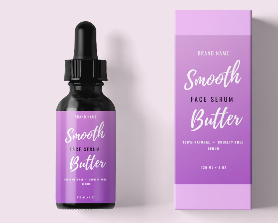 Skincare Product Label,essential Oil Label, Editable Serum Label ...