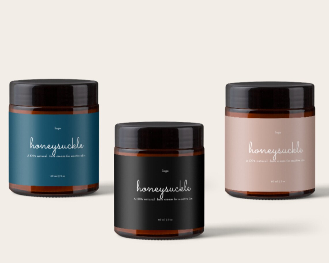 Skin Care Jar Product Label Design Skincare Editable Label - Etsy