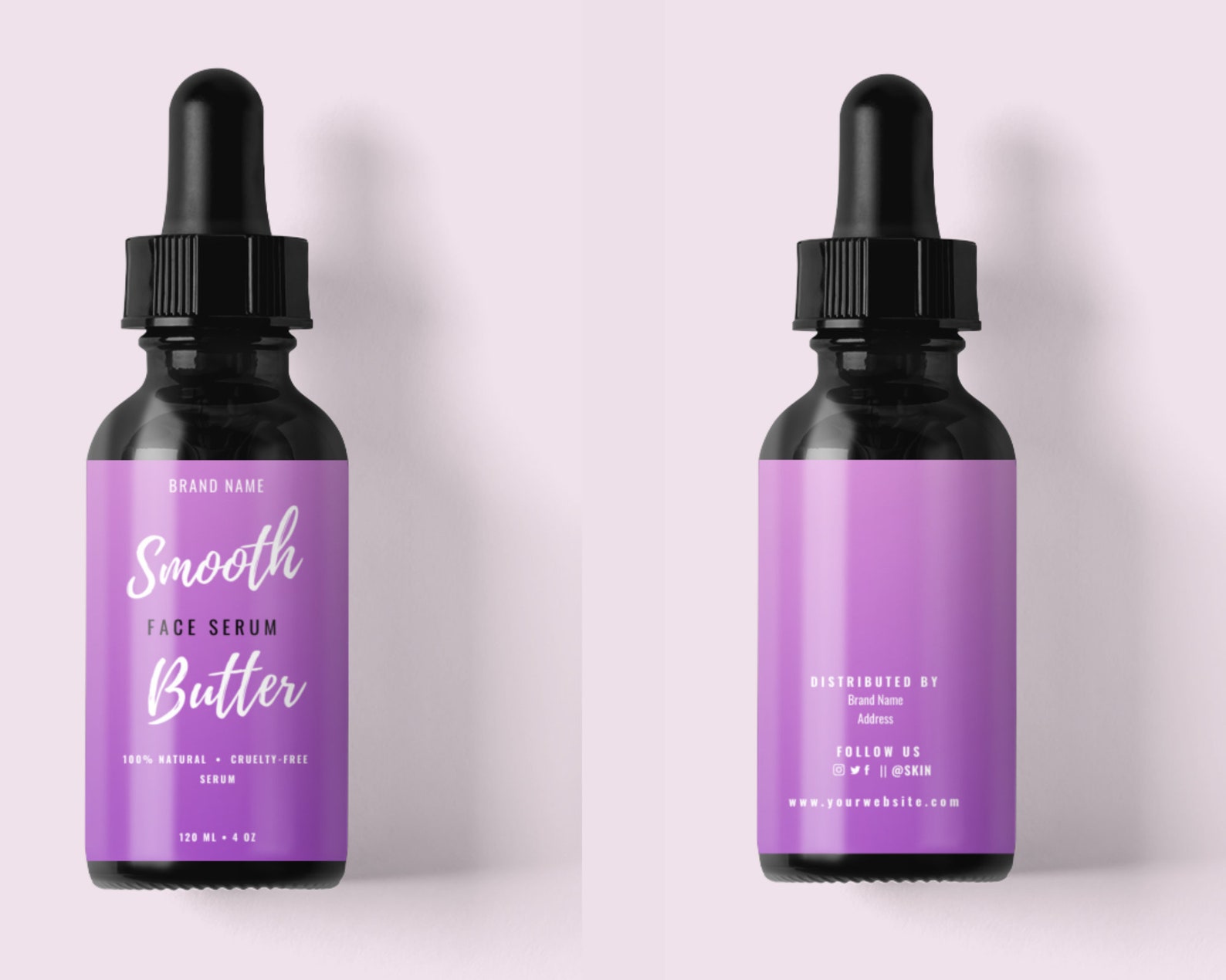 Skincare Product Label,essential Oil Label, Editable Serum Label ...