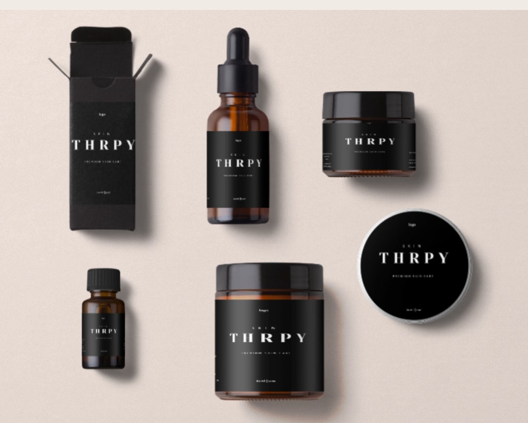 Skin Care Product Label Template, Editable Skincare Labels, Product ...