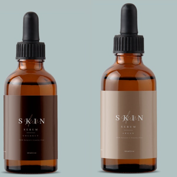 Serum Label Template - Etsy