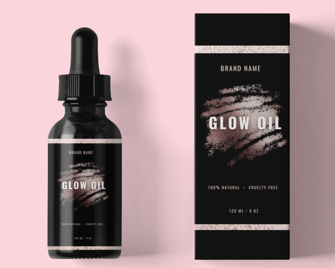 Skincare Product Label,essential Oil Label, Editable Serum Label ...