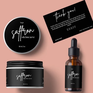 Skin Care Product Label Template Pack,skincare DIY Logo,editable ...