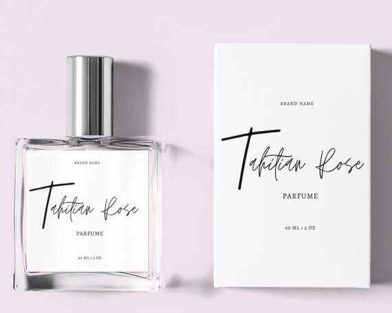 Perfume Template Label Design Peony Studio Packaging Mock Set Trendy 