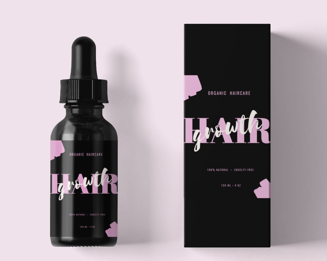 Hair Growth Oil Label, Hair Product Labels, Label for Bottles, Product ...