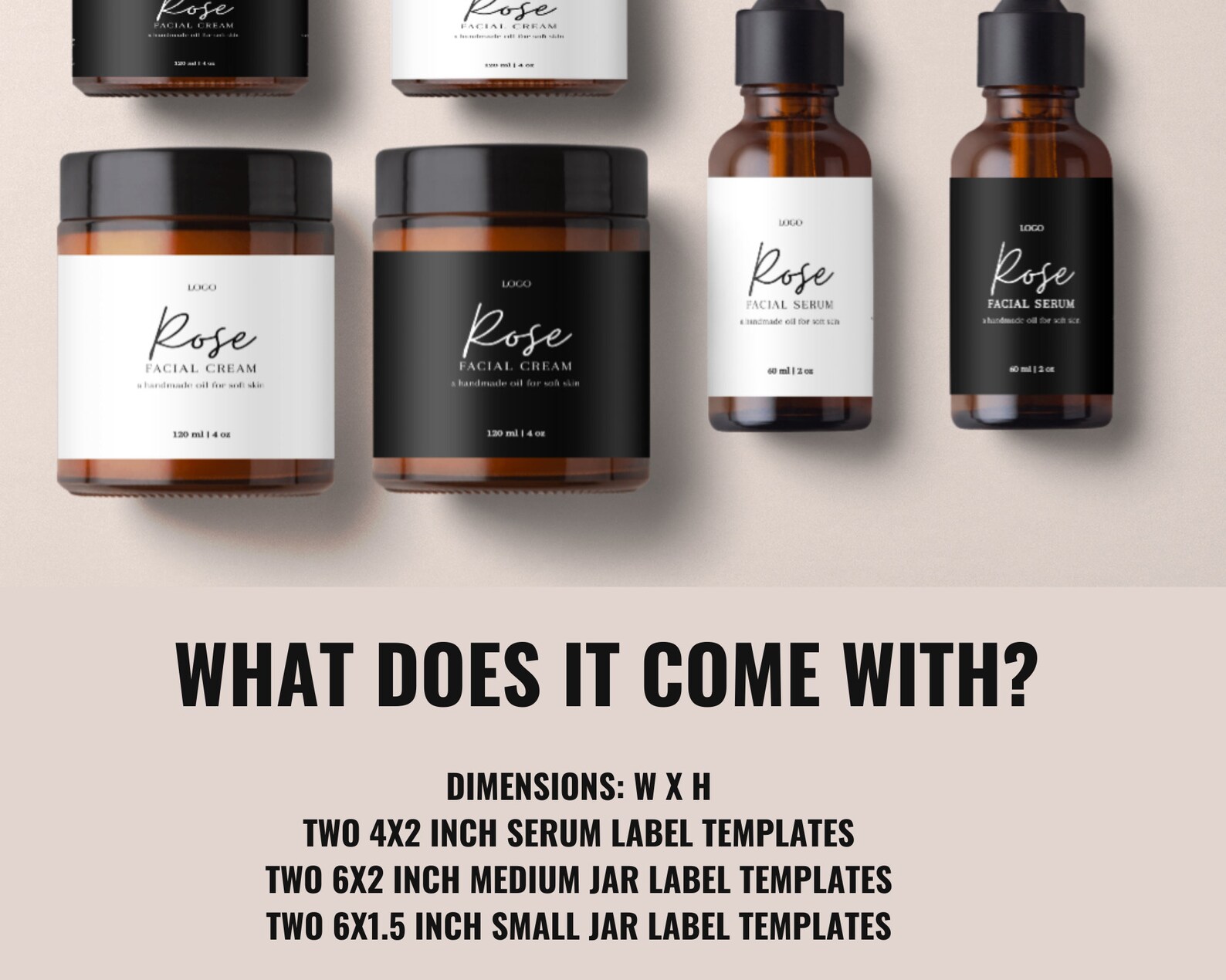 Product Label, Skincare Label Template, Skin Care Editable Dropper ...