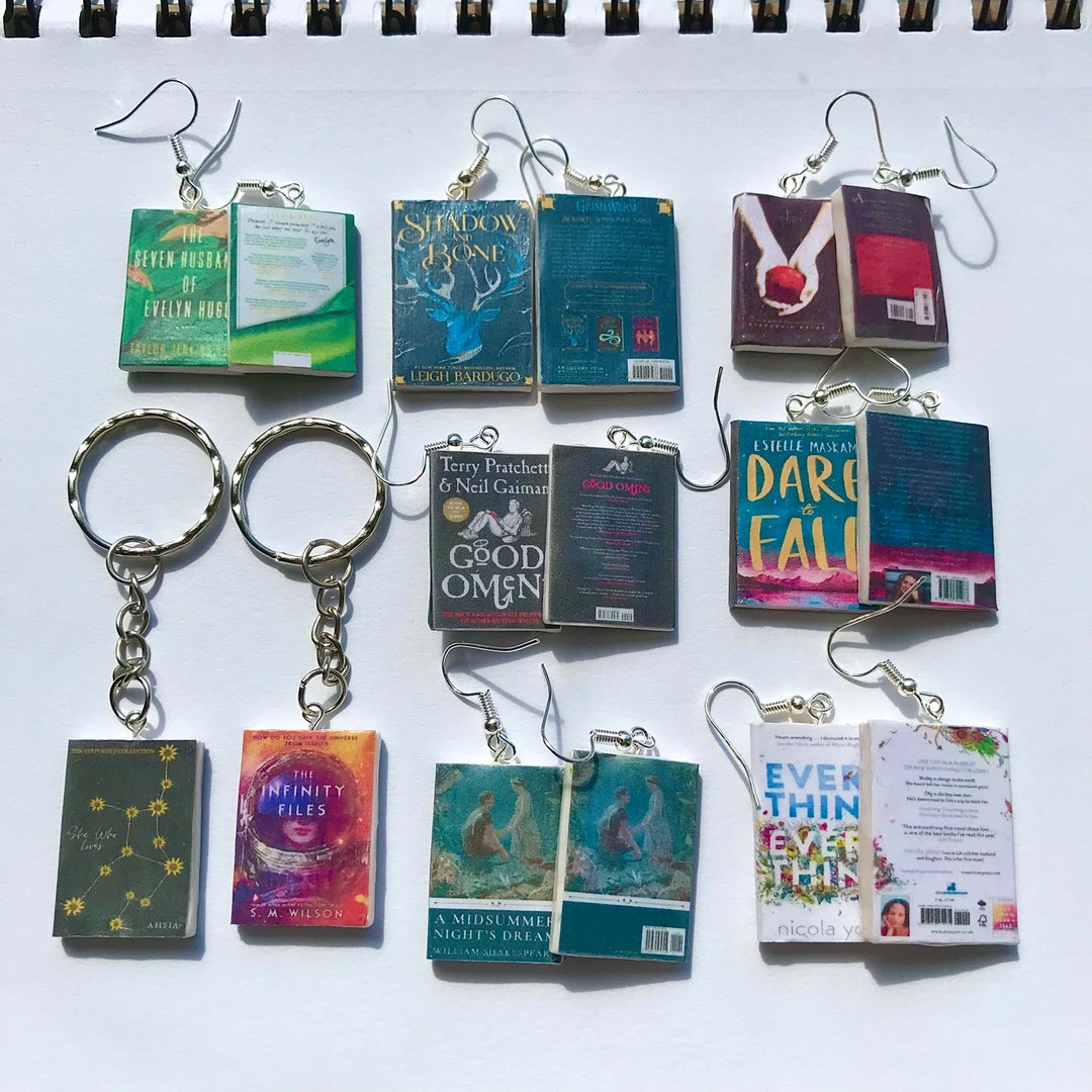 CUSTOM Mini Book Keychains or Earrings - Etsy