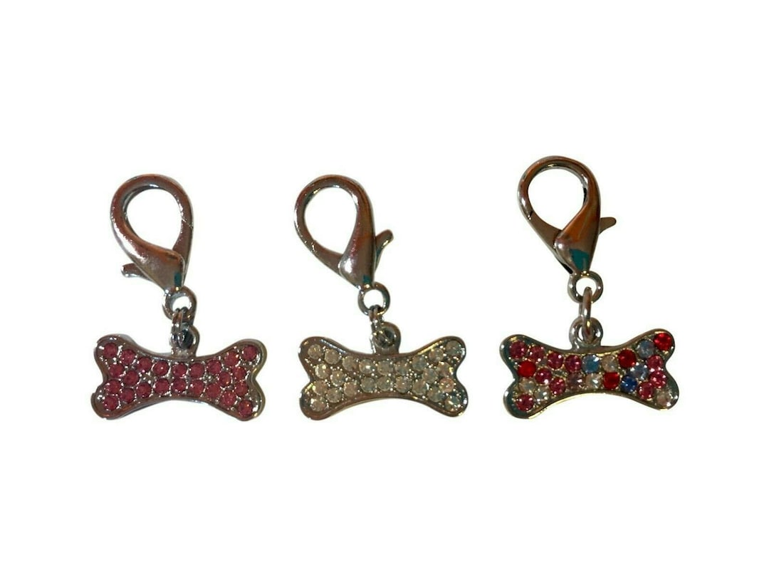 Dog Charm, Puppy Charm, Cat Charm, Rhinestone Collar Charm, Pet Charm ...