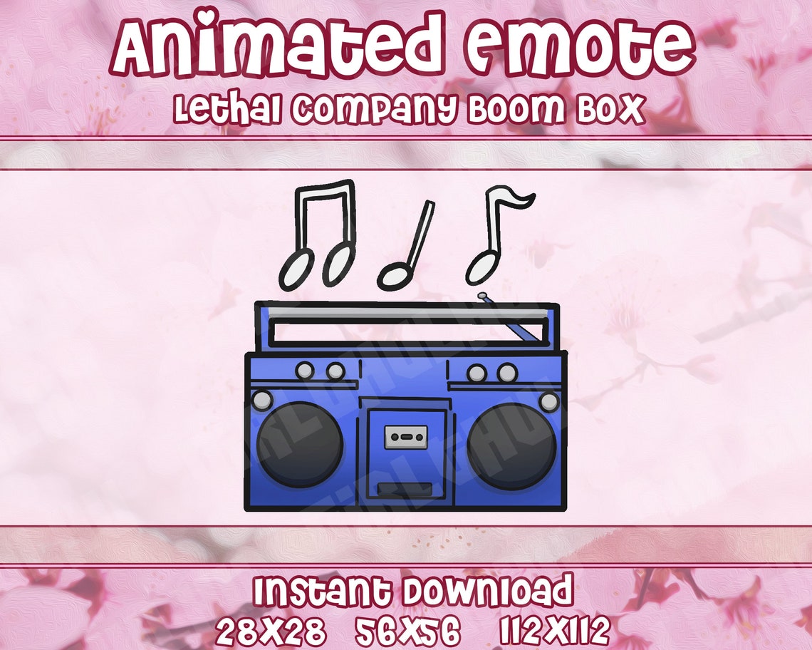 ANIMATED Lethal Company Boom Box Emote for Twitch, Discord, Youtube ...