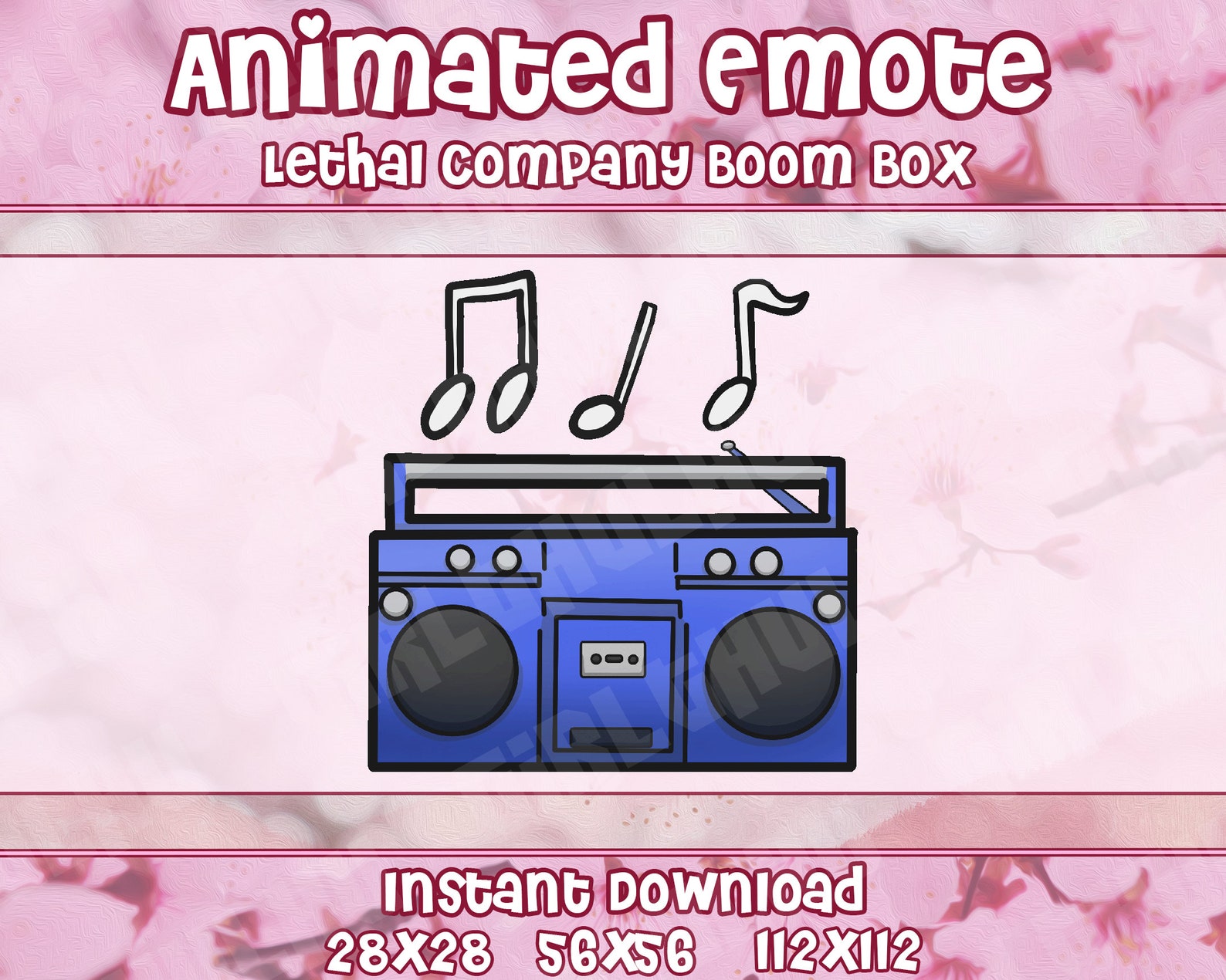 ANIMATED Lethal Company Boom Box Emote for Twitch, Discord, Youtube ...