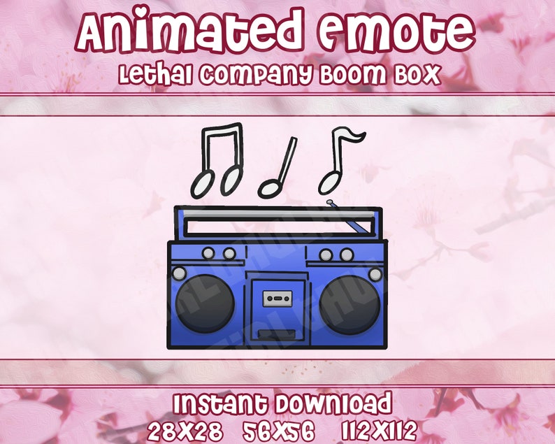 ANIMATED Lethal Company Boom Box Emote for Twitch, Discord, Youtube ...