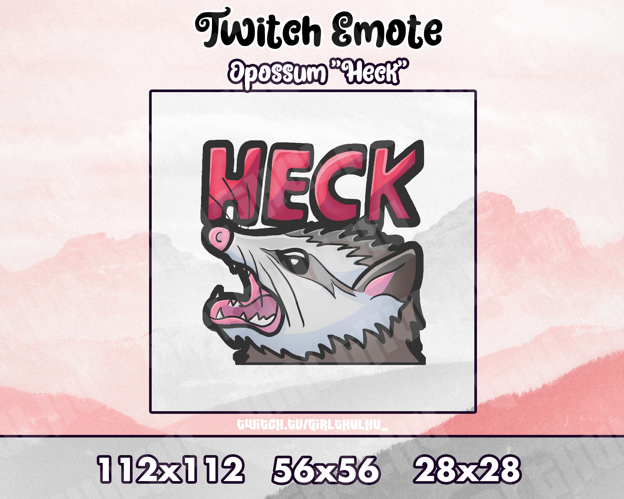 Funny Possum Trash Animal Emote for Twitch Discord Youtube - Etsy