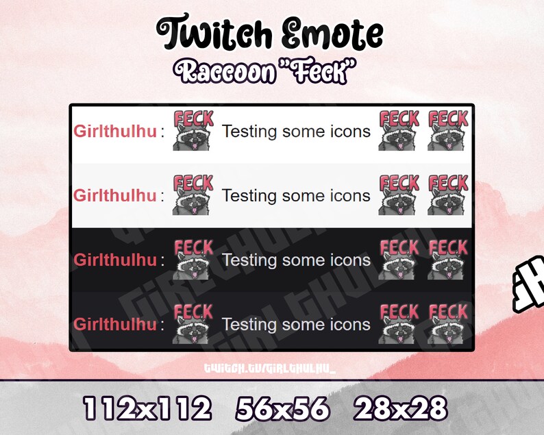 Funny Raccoon Trash Panda Animal Emote for Twitch Discord - Etsy