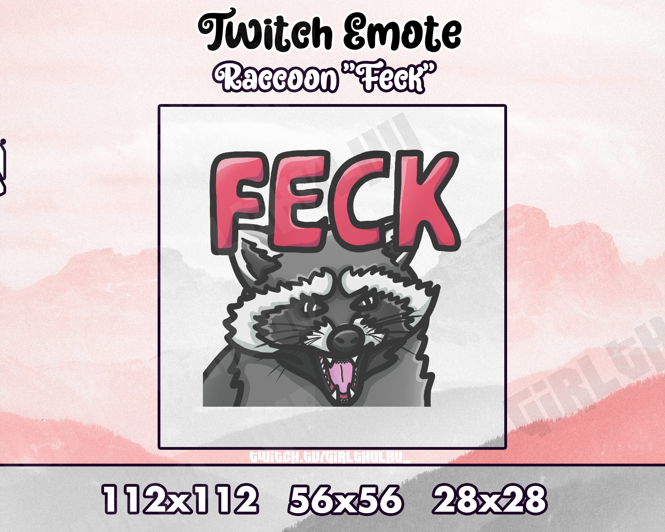 Funny Raccoon Trash Panda Animal Emote for Twitch Discord - Etsy
