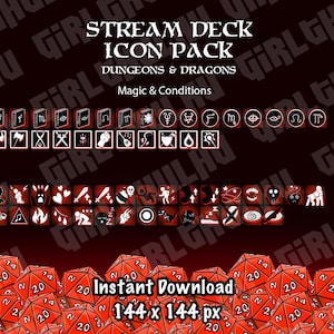 TTRPG Stream Deck Icon Pack for Twitch, Discord, Youtube Streamers ...