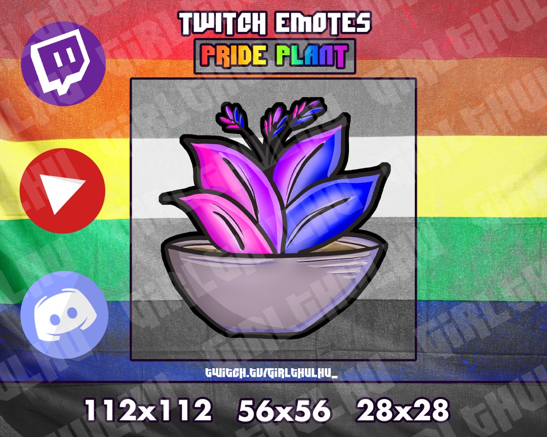 LGBTQIA Bi Pride Plant Emote for Twitch Discord Youtube - Etsy Ireland