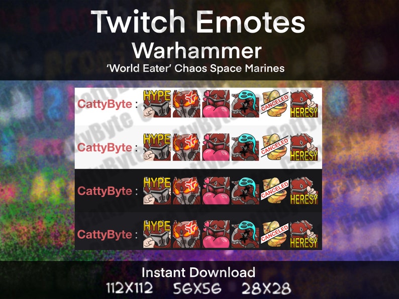 Warhammer 40k Chaos Space Marine Emotes for Twitch, Discord, Youtube ...