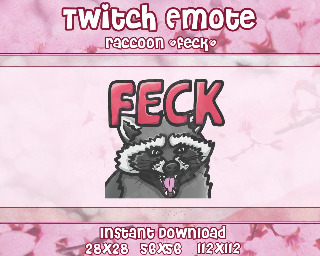 Funny Raccoon Trash Panda Animal Emote for Twitch, Discord, Youtube ...