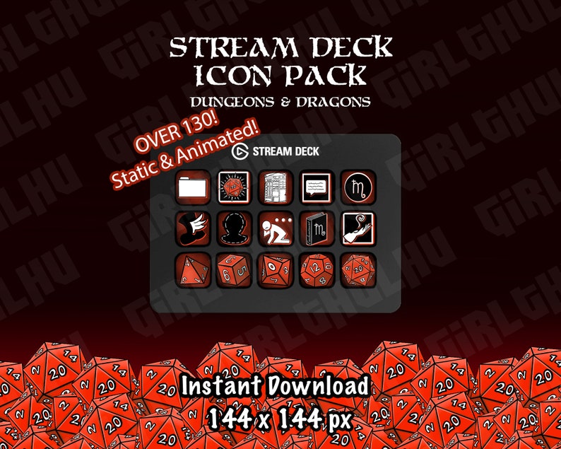 TTRPG Stream Deck Icon Pack for Twitch, Discord, Youtube Streamers ...