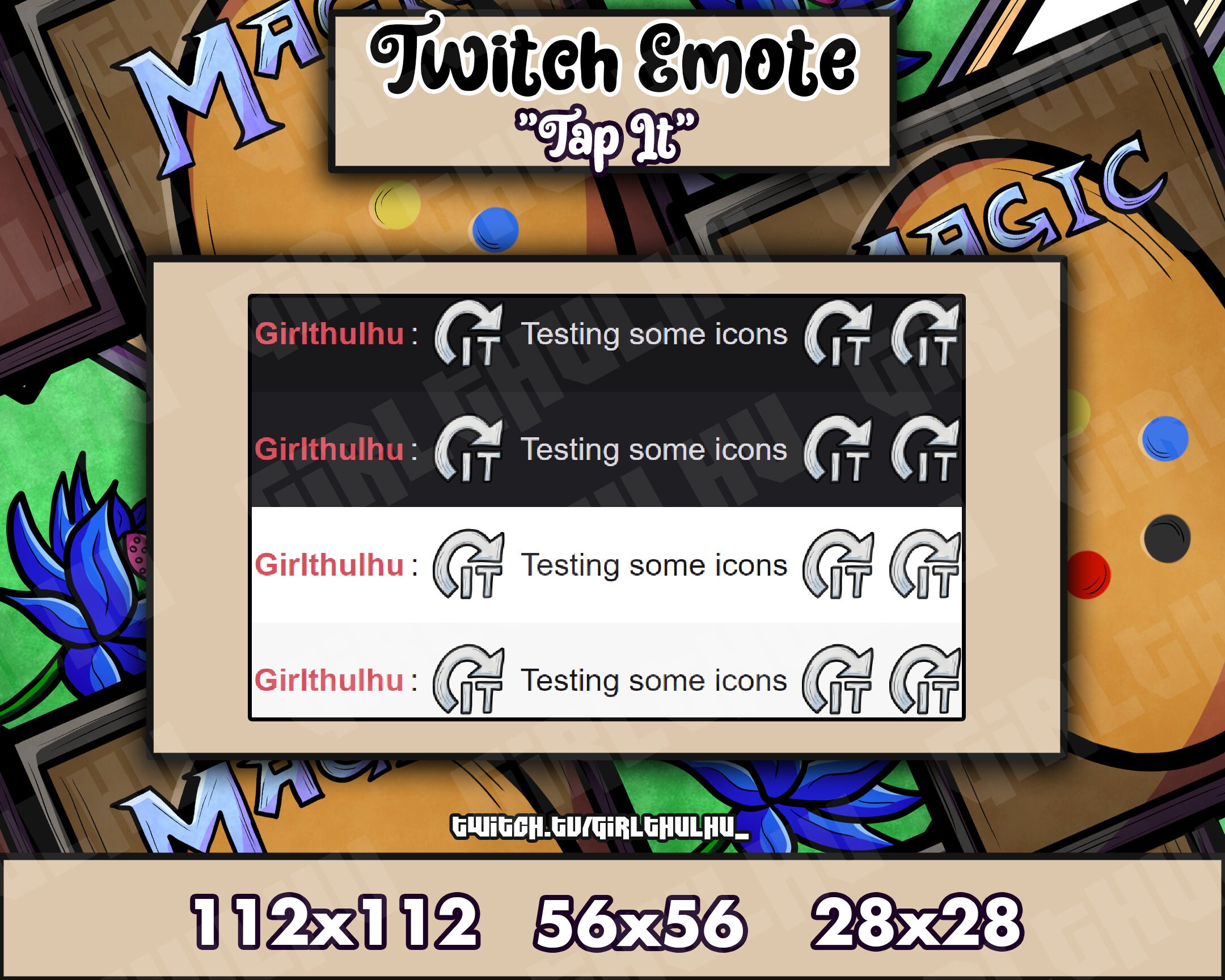 Tabletop TCG “tap It” Emote for Twitch, Discord, Youtube, Kick | Magic ...