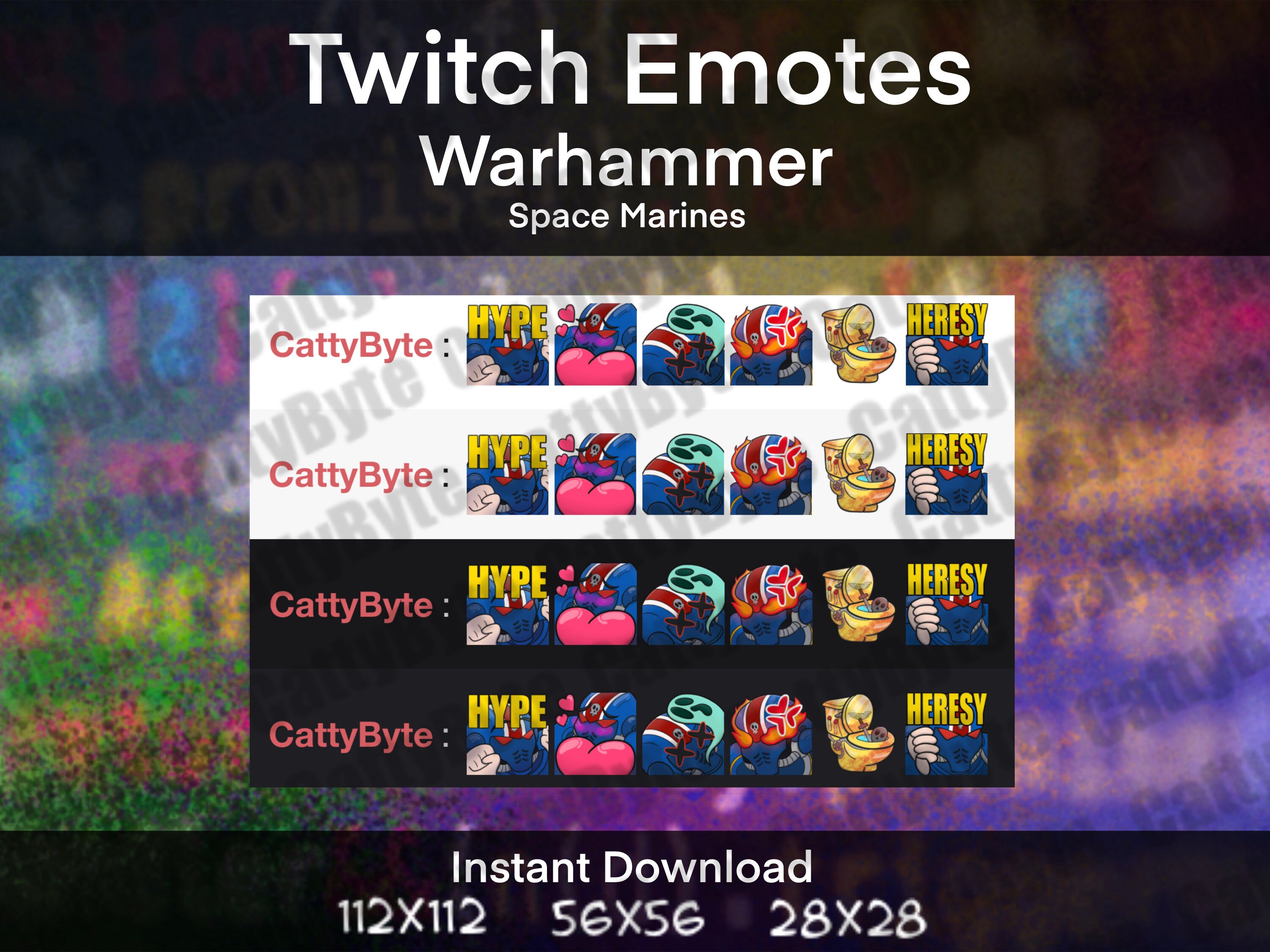 Warhammer 40k Emotes for Twitch, Discord, Youtube Warhammer 40000 Space ...