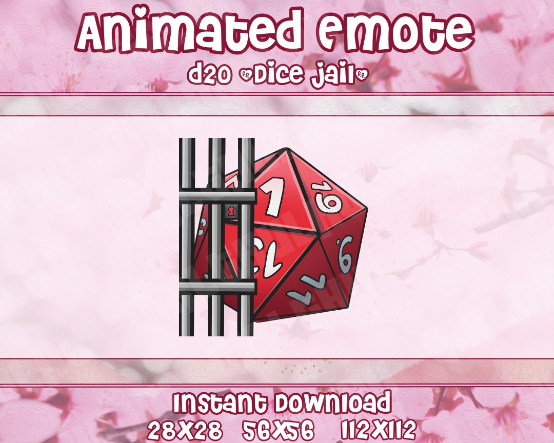 Animated D20 Dandd Dice Jail Emote For Twitch Discord Youtube