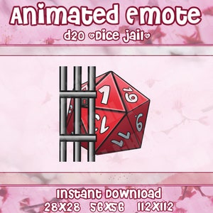 ANIMATED D20 D&D Dice Jail Emote for Twitch, Discord, Youtube ...